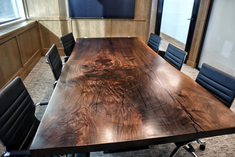A One-of-a-Kind Conference Table Made From a Unique Slab